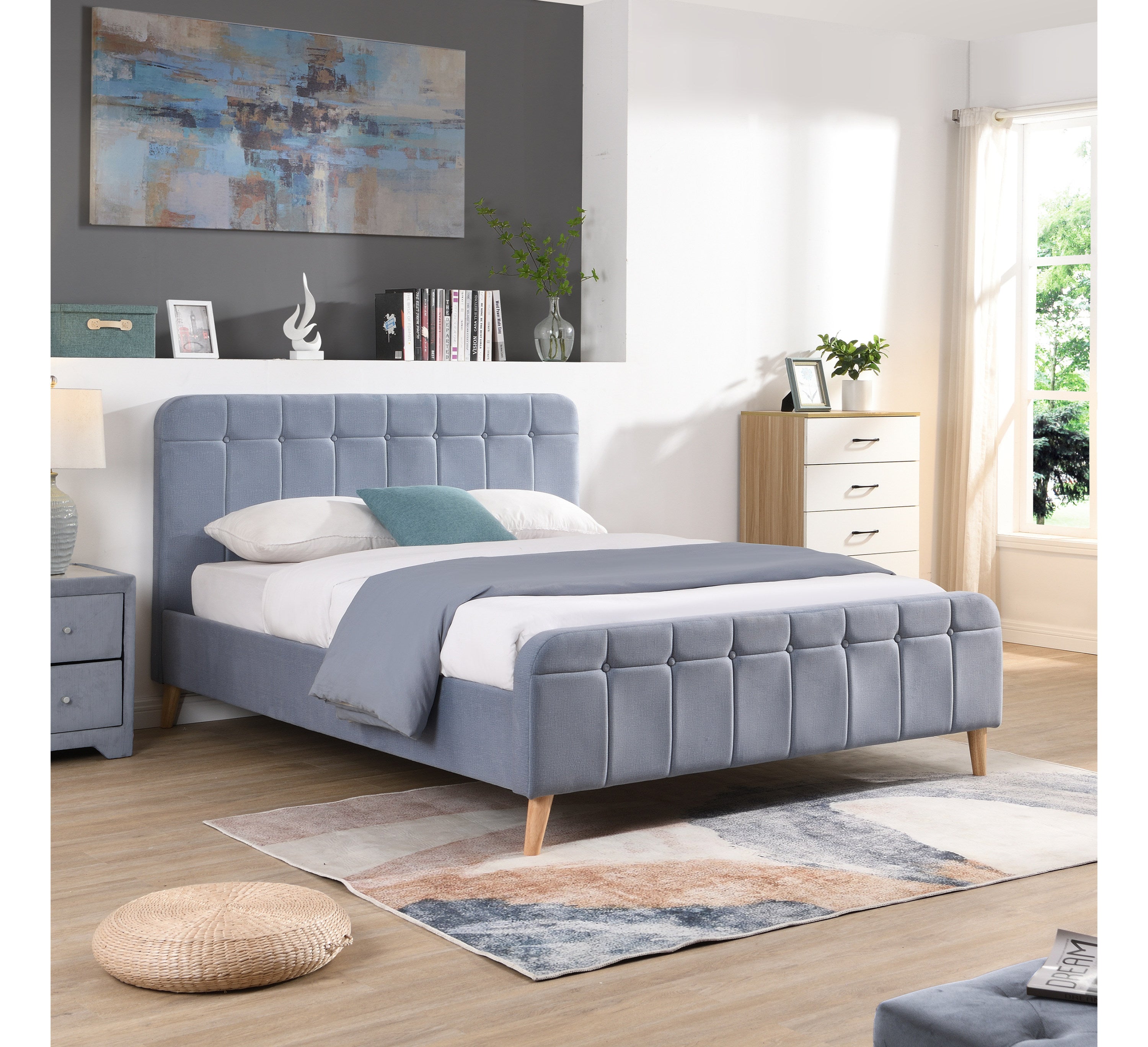 Ashley Sky Blue Bed – The Right Buy Store