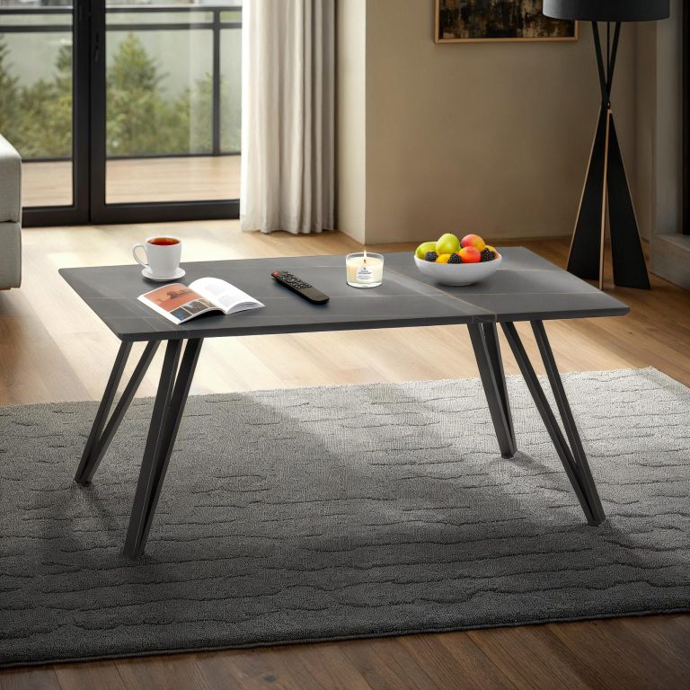 Marlow Coffee Table - Black Marble Effect/Black – The Right Buy Store