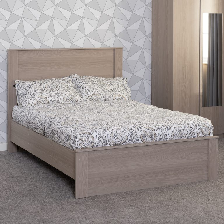 Paris 4'6 Double Bed - Smoked Ash Effect – The Right Buy Store
