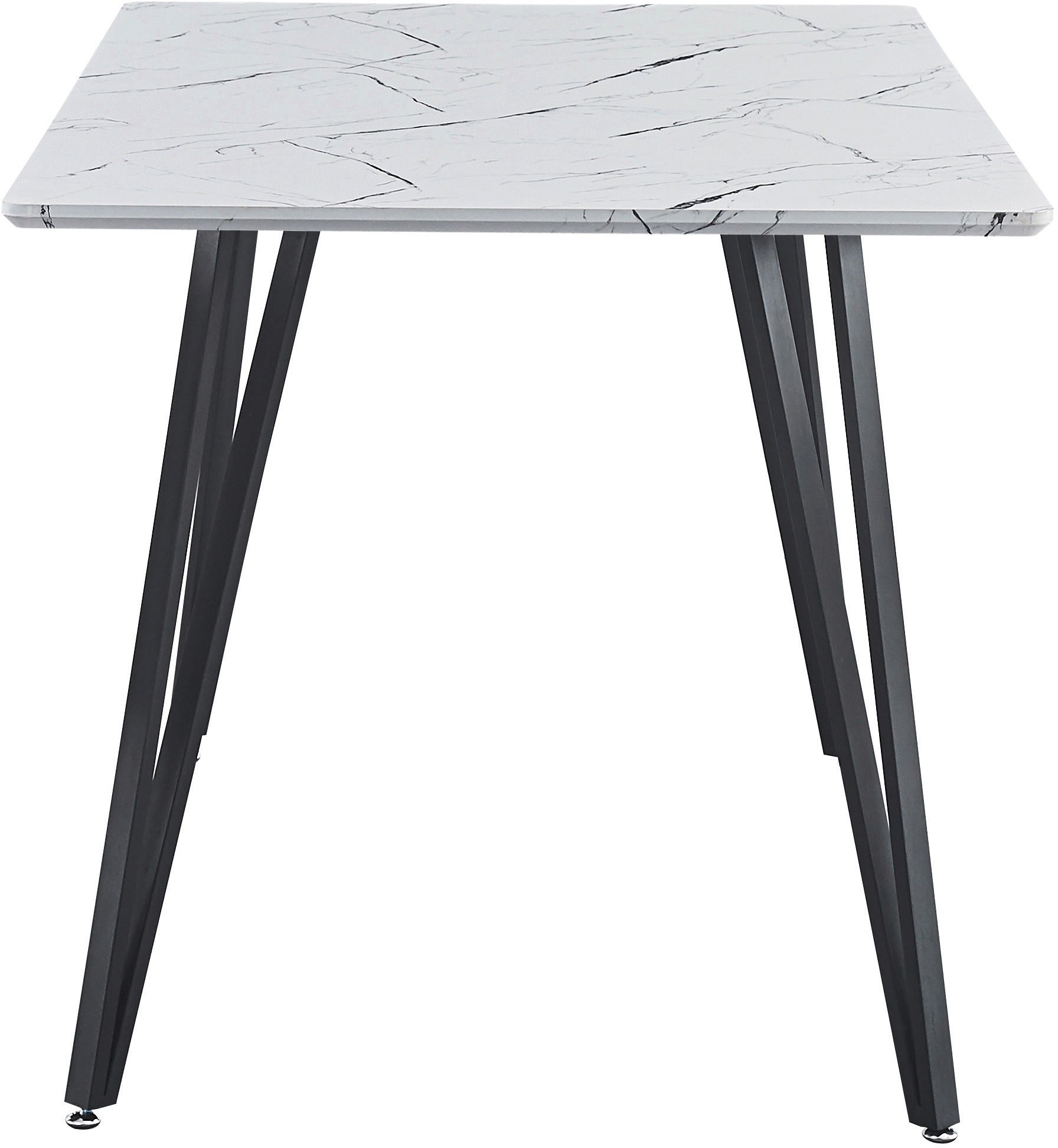 Marlow Dining Table - White Marble Effect/Black – The Right Buy Store