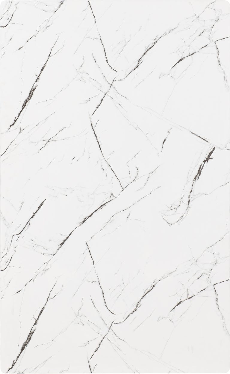 Marlow Dining Table - White Marble Effect/Black – The Right Buy Store